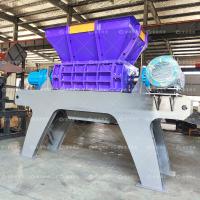 China Heavy Duty Double Shaft Metal Shredder 200mm Blade Diameter 11kW for Steel Aluminum Can and Iron Barrel Recycling for sale