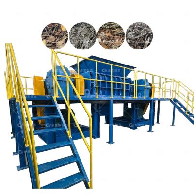 China Heavy Duty Double Shaft Metal Shredder 200mm Blade 11-160kW for Scrap Recycling for sale