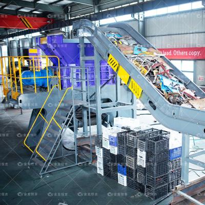 China Double Shaft Metal Shredder 2000mm Feed Inlet 90kw for Aluminum Cans Iron Steel Scrap for sale