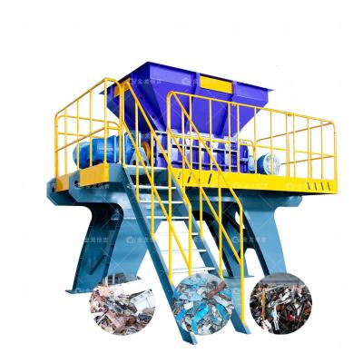 China Low Noise Double Shaft Shredder 9CrSi D2 SKD-11 Blades for Scrap Metal Processing 11-160kW for sale
