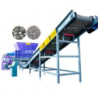 China Heavy Duty Double Shaft Shredder 200mm Blade 11kW Metal Scrap Steel Aluminum Crusher Machine for sale