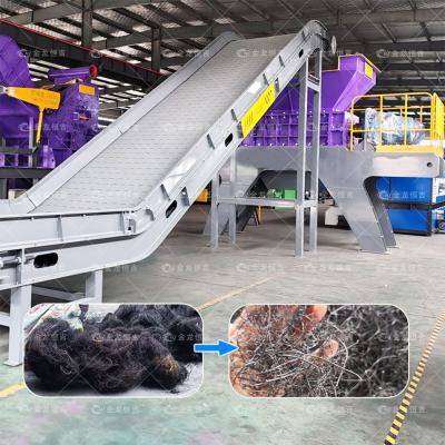 China Automatic Tire Steel Wire Separator 5-8TPD Tungsten Steel Blade 95% Purity Recycling Machine for sale