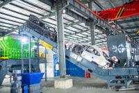 China Double Shaft Metal Shredder 200mm Blade Six-fold Bearing Seal for Car Shell Scrap Processing for sale