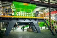 China Double Shaft Metal Shredder 200mm Blade Six-fold Bearing Seal for Car Shell Scrap Processing for sale