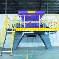 China Industrial Double Shaft Shredder 1600 Heavy Duty for Metal Scrap Paint Bucket Steel Iron for sale