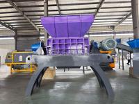 China Double Shaft Shredder 300-1500 kg/h 90 kW Scrap Metal Shredder for Industrial Recycling for sale