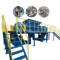 China Double Shaft Metal Shredder 1000-1500 kg/h Output 22 kW Power for Scrap Metal Recycling for sale