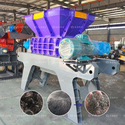 China Automatic Steel Wire Shredder 5-8TPD Tungsten Steel Blade 95% Purity Tire Wire Recycling for sale