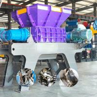 China CE Certified Twin Shaft Shredder 22000 kg/h Capacity 11x2 kW Power Scrap Metal Crusher for sale