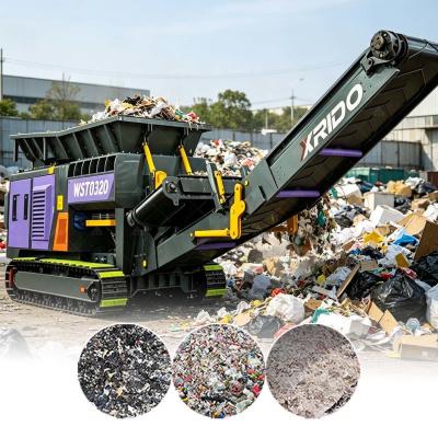 China Double Shaft Design High Efficiency Crawler Mobile Shredder Machine with Quiet Operation for Textile Recycling for sale