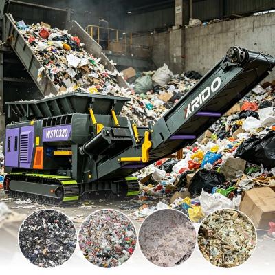 China Double Shaft Design Crawler Mobile Shredder Machine for High Efficiency Shredding with Quiet Operation for sale