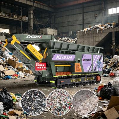 China Double Shaft Crawler Mobile Shredder 200-2200mm Input for Textile Waste for sale