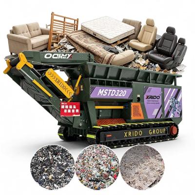 China Tracked Mobile Double Shaft Shredder with High Efficiency Shredding and Quiet Operation for sale