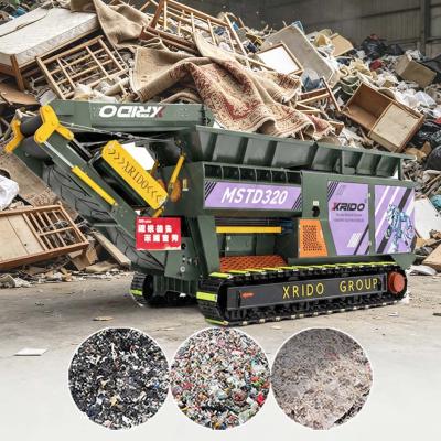 China Double Shaft Design Crawler Mobile Shredder Machine for High Efficiency Shredding with Quiet Operation for sale