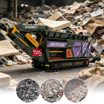 China Double Shaft Design Crawler Mobile Shredder Machine with High Efficiency Shredding and Quiet Operation for sale