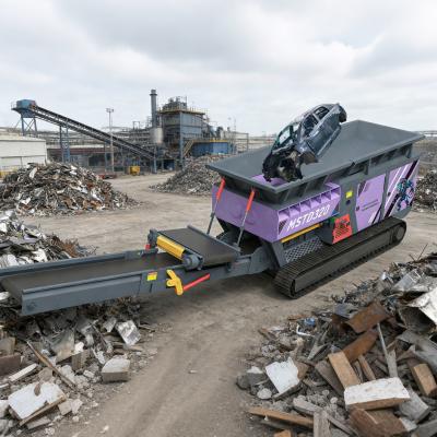 China Industrial Crawler Shredder Machine 20 Ton Per Hour Stainless Steel Scrap Metal Shredder for sale