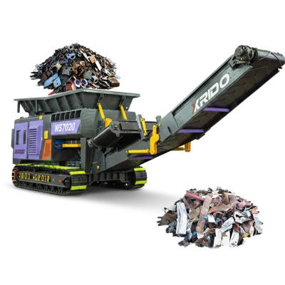 China Tracked Mobile Shredder 20 Tons per Hour for Ferrous and Non-Ferrous Metal Recycling for sale