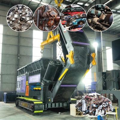 China Tracked Mobile Shredder 20 Ton per Hour Heavy Duty Scrap Metal Shredding Machine for sale