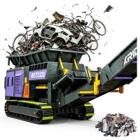 China 40 TPH Stainless Steel Crawler Mobile Shredder CE ISO TUV Certified for Scrap Metal Processing for sale