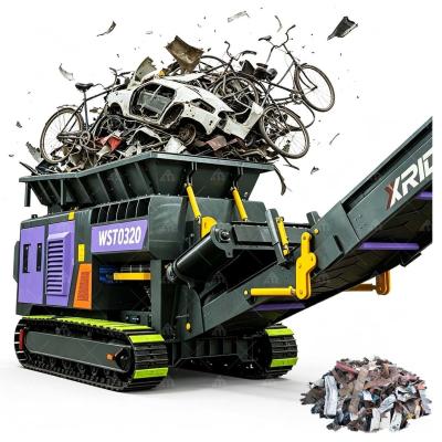 China 40 TPH Stainless Steel Crawler Mobile Shredder CE ISO TUV Certified for Scrap Metal Processing for sale