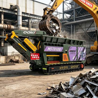 China 40 Tons Per Hour Stainless Steel Construction CE ISO TUV Certified Crawler Mobile Shredder Machine for sale