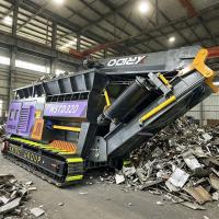 China 40 Tons Per Hour Stainless Steel Construction CE ISO TUV Certified Crawler Mobile Shredder Machine for sale