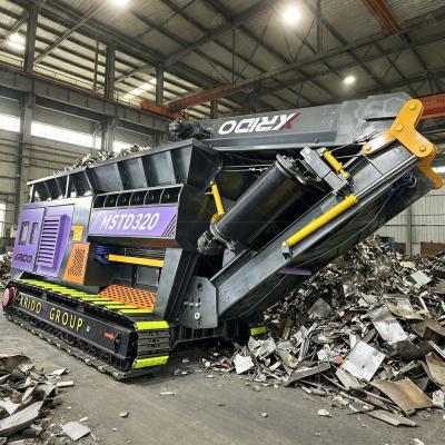 China 40 Tons Per Hour Stainless Steel Construction CE ISO TUV Certified Crawler Mobile Shredder Machine for sale