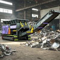 China 40 Tons Per Hour Stainless Steel Construction CE ISO TUV Certified Crawler Mobile Shredder Machine for sale