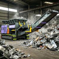 China 40 Tons Per Hour Stainless Steel Construction CE ISO TUV Certified Crawler Mobile Shredder Machine for sale