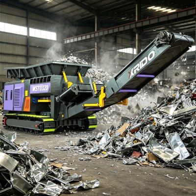 China 40 Tons Per Hour Stainless Steel Construction CE ISO TUV Certified Crawler Mobile Shredder Machine for sale