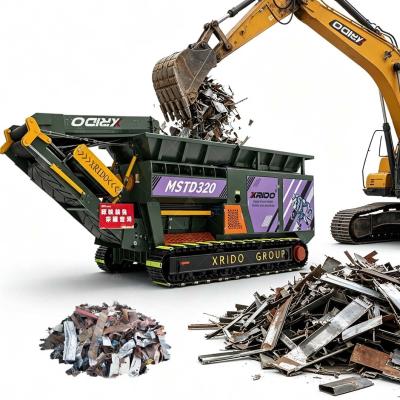 China 15-20tph Stainless Steel Crawler Mobile Shredder CE ISO TUV Certified Scrap Metal Processing for sale