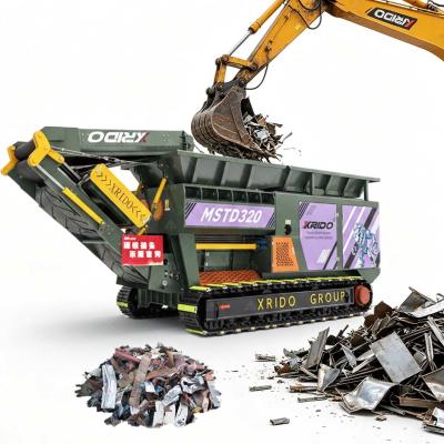 China 40 Ton Per Hour Crawler Mobile Shredder Stainless Steel CE ISO TUV Certified Scrap Metal Shredder for sale