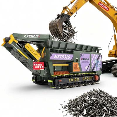 China 40 Tons Per Hour Stainless Steel Construction CE ISO TUV Certified Crawler Mobile Shredder Machine for sale