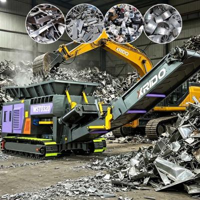 China 40 Tons Per Hour Stainless Steel Construction CE ISO TUV Certified Crawler Mobile Shredder for Scrap Metal Processing for sale