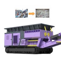 China 55 Kw Power High Efficiency Low Energy Consumption Multifunctional Tracked Mobile Shredder for Waste Processing for sale