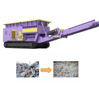China High Efficiency Low Energy Consumption Double Shaft Design Multifunctional Tracked Mobile Shredder for Waste Processing for sale