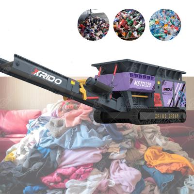 China 55 Kw Power High Efficiency Low Energy Consumption Multifunctional Tracked Mobile Waste Shredder Machine for sale