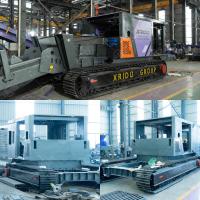 China Industrial Double Shaft 55 kW Tracked Mobile Shredder with Stainless Steel Blades for Waste Processing for sale
