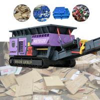 China 55 Kw Power High Efficiency Low Energy Consumption Multifunctional Tracked Mobile Shredder for Waste Processing for sale