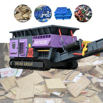 China 55 Kw Power High Efficiency Low Energy Consumption Multifunctional Tracked Mobile Shredder for Waste Processing for sale