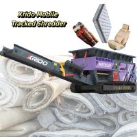 China 55 kW Tracked Mobile Shredder Double Shaft Design for Waste Plastic and Household Waste for sale