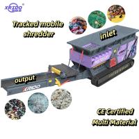 China 55 Kw Power High Efficiency Low Energy Consumption Multifunctional Tracked Mobile Waste Shredder Machine for sale