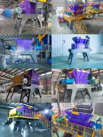 China 55 kW Double Shaft Tracked Mobile Shredder High Efficiency Low Energy Crawler Shredder for sale
