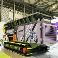 China 55 Kw Power Double Shaft Design High Efficiency Low Energy Consumption Tracked Mobile Shredder for Waste Processing for sale