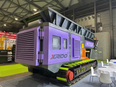 China 55 kW Double Shaft Tracked Mobile Shredder for Industrial Waste Recycling for sale