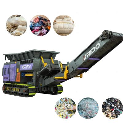 China 55 kW Double Shaft Tracked Mobile Shredder High Efficiency Low Energy Crawler Shredder for Industrial Waste for sale