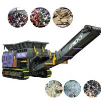 China Double Shaft Design 55 kW Power Multifunctional Tracked Mobile Shredder for Heavy Duty Waste Processing for sale