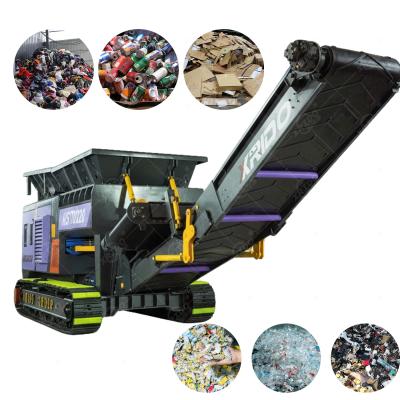 China 55 kw Power Double Shaft Design Multifunctional Tracked Mobile Shredder for Waste Processing for sale