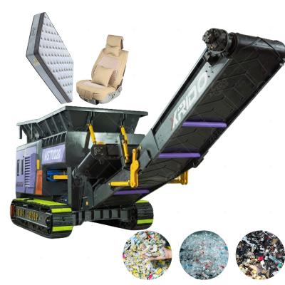 China 55 kW Double Shaft Tracked Mobile Shredder for Industrial Waste High Efficiency Low Energy for sale
