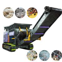 China 55 kw Power Double Shaft Design Multifunctional Tracked Mobile Shredder for Efficient Waste Processing for sale